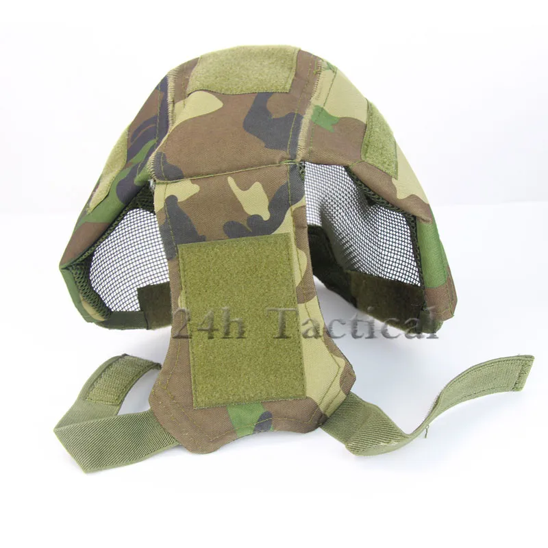 Military Tactical Full Face Metal Steel Wire Mesh Combat Mask Cover ...
