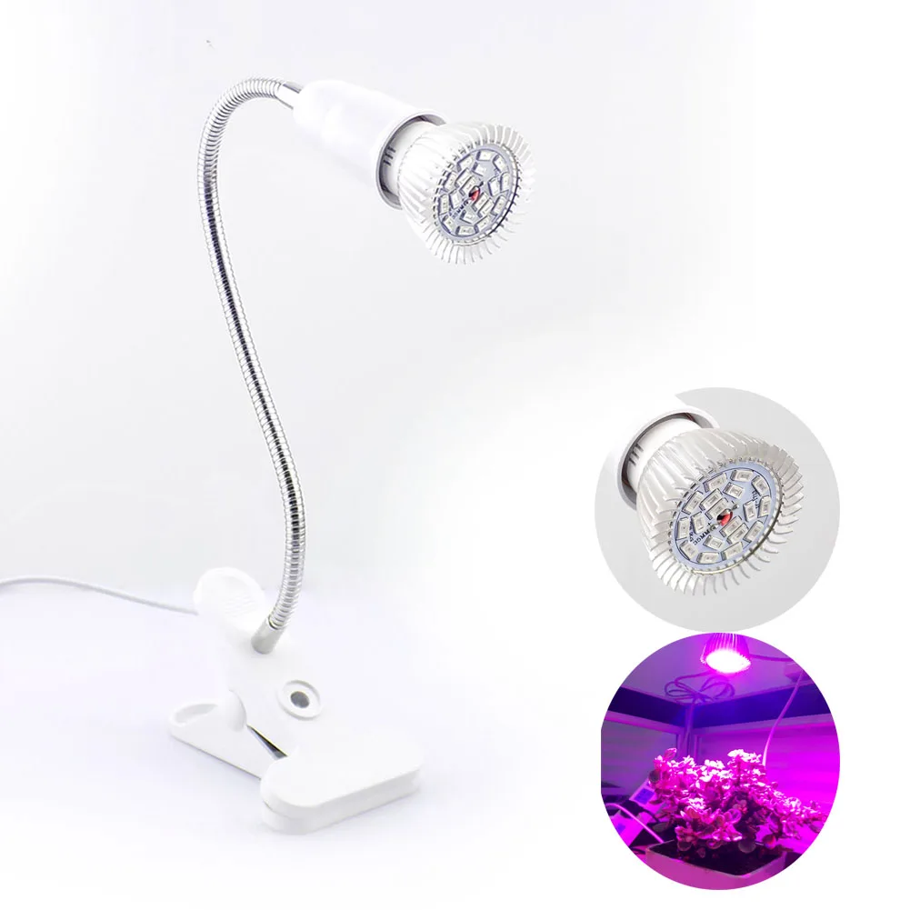 18 Leds Grow Growth Light With 360 Degrees Flexible Lamp Holder Clip ...