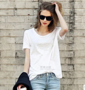 Camiseta de estilo europeo de verano para mujer, ropa informal para ...