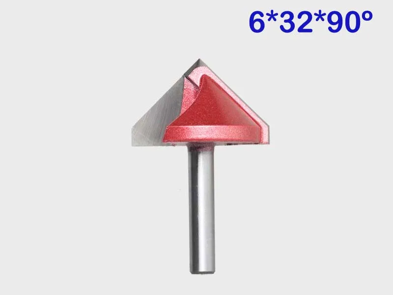 2pcs 6mm*32mm*90 Degree V Groove Bits Blades / 3d Milling V Bits For ...