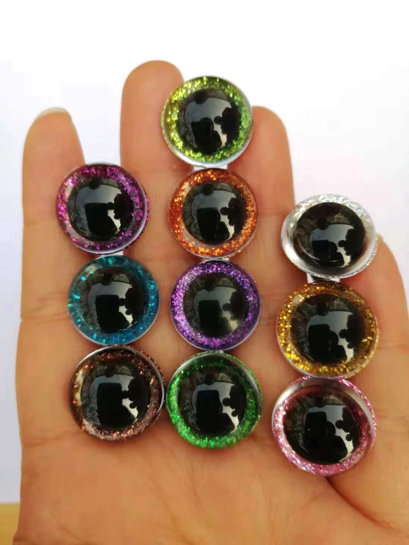 20pcs 10 Kinds Of Color 9-24mm Tiny Round Plastic Clear Toy Animal ...