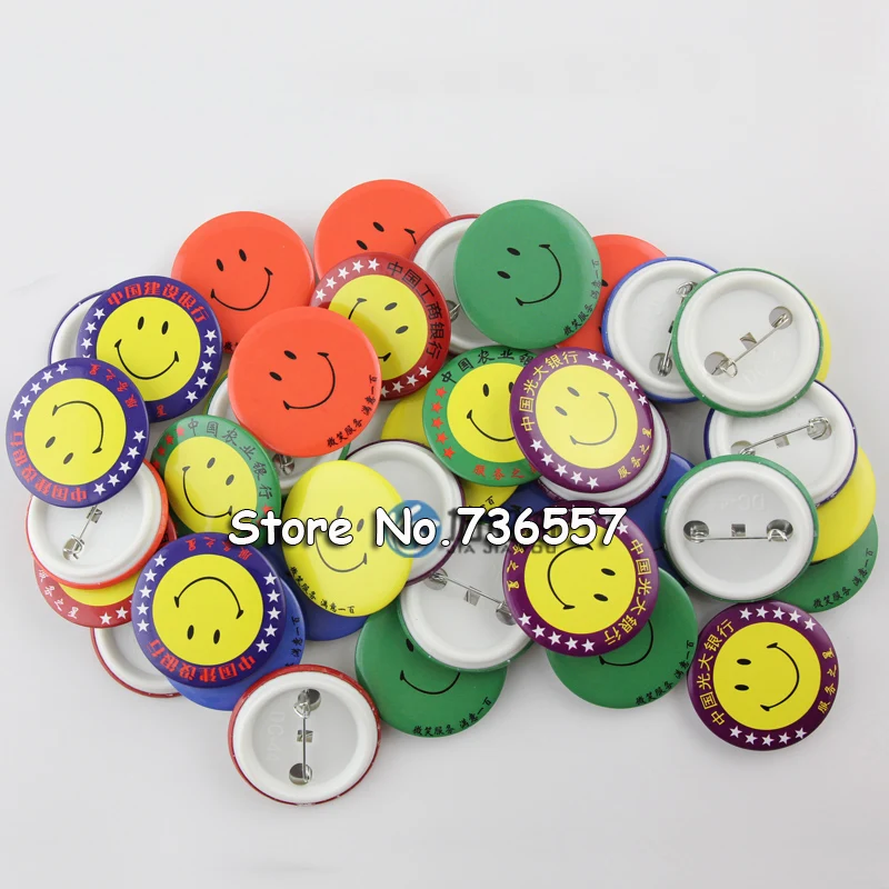 500 Sets 1" 25mm Pin Back Plastic Pinback Button Supply Materials for ...