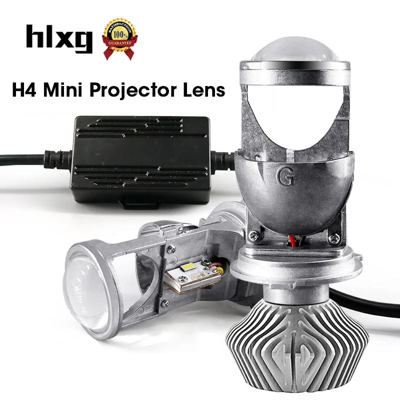 hlxg 70W/Pair Lamp H4 LED Mini Projector Lens Automobles LED Bulb LED ...
