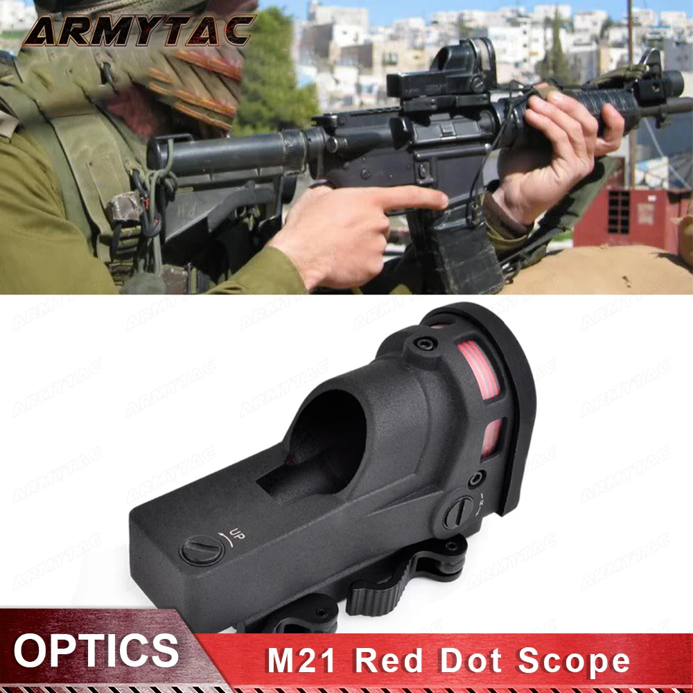 새로운 도착 조준 o m21 자기 조명 반사 시력 야간 투시경 airsoft red dot sight|압권| - AliExpress