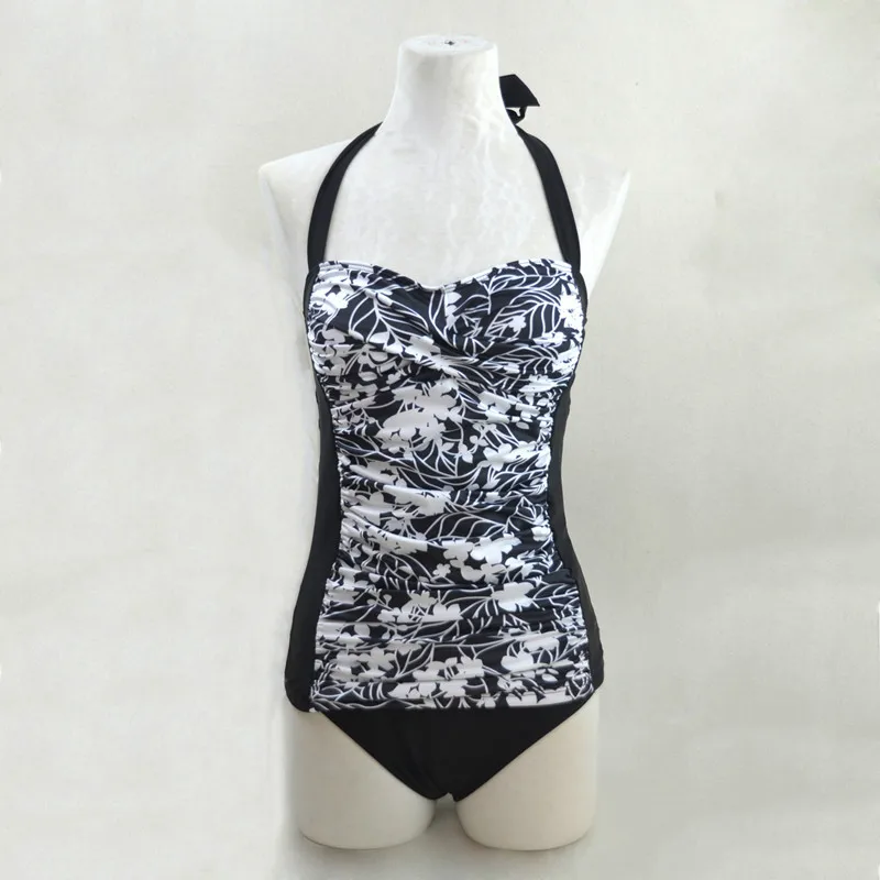 Swimwear Women 2017 Vintage Two Piece Swimsuit Tankini Geometric Print