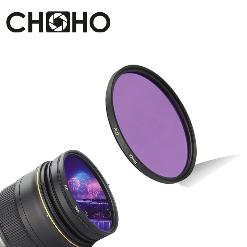 Fld filtro roxo filtros de cor temperatura 37mm 40.5mm 49mm 52mm 55mm ...
