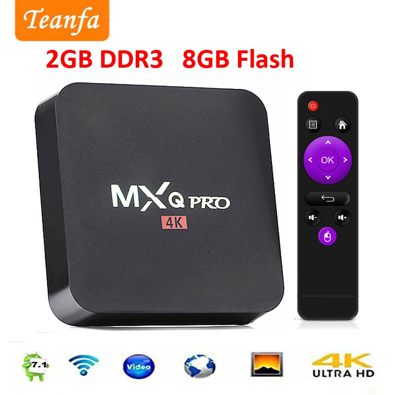 MXQ pro Quad Core 2G +8GB Android 7.1 TV BOX Unlocked Android Fully ...