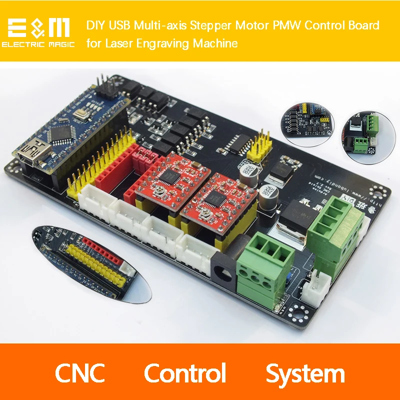 USB Multi axis Stepper Motor Control PWM Board for Laser Engraving Machine DIY CNC Control ...