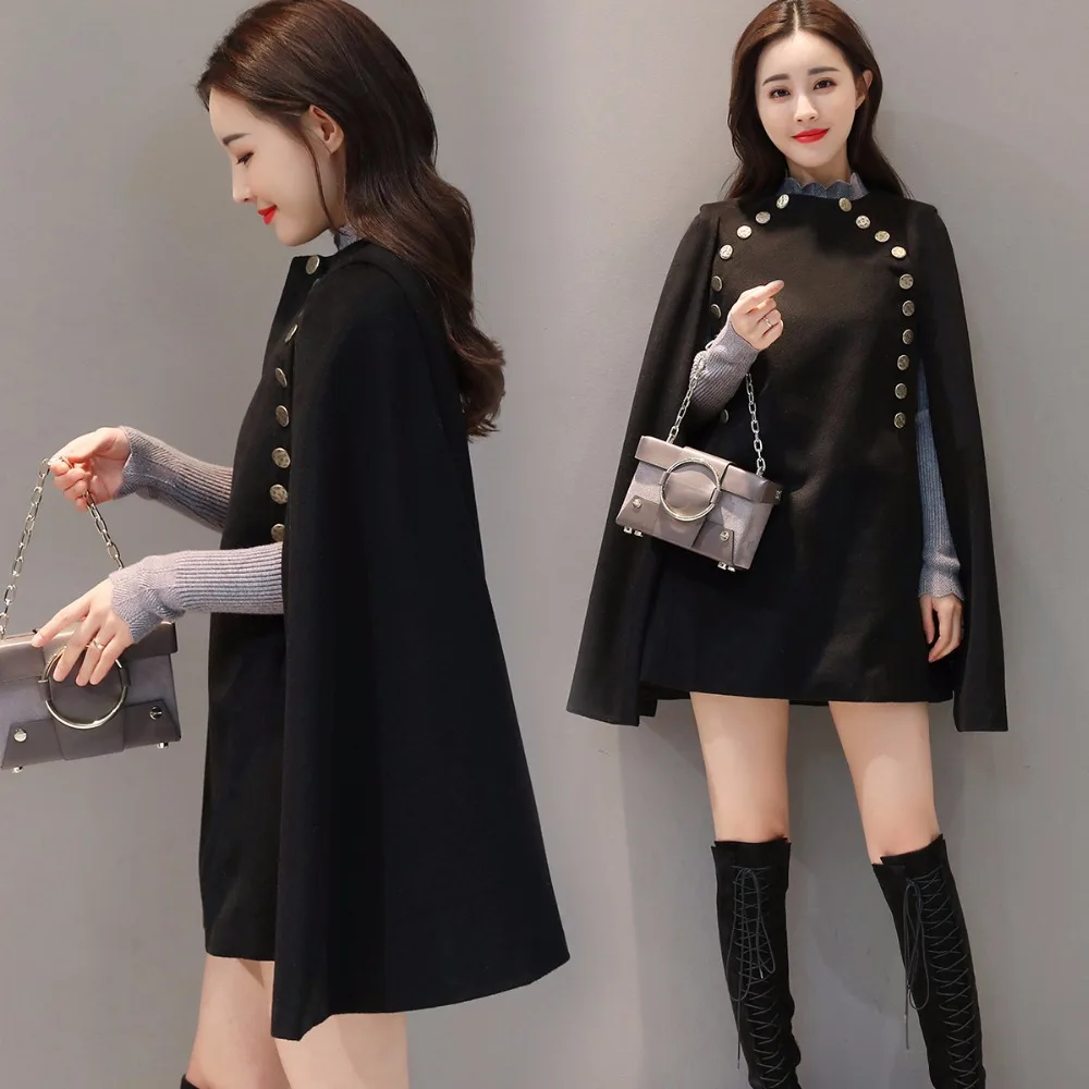 New arrival autumn winter women woolen Cloak Jacket fashion brand adult ...