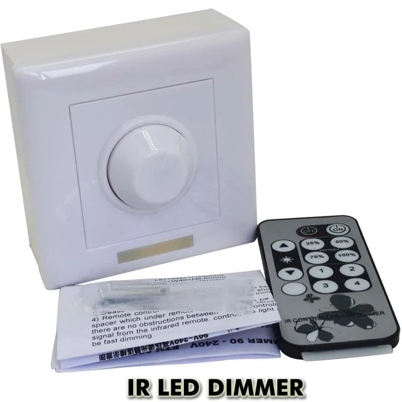 220v 110v Triac LED Dimmer 300W 8A IR LED Dimmer Switch 3% 100% Dimming ...