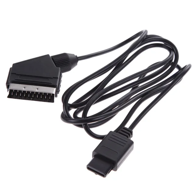 Flexible screened cable 21 pin video stereo audio out connection Scart ...
