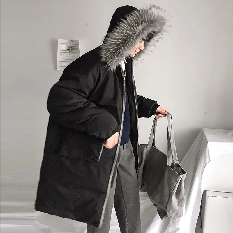 2018 Hong Japanese Winter New Youth Fashion Urban Wind Long Hooded Fur ...