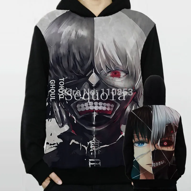 Custom Anime Tokyo Ghoul Kaneki Ken Cosplay Hoodie Coat Jacket Thick ...