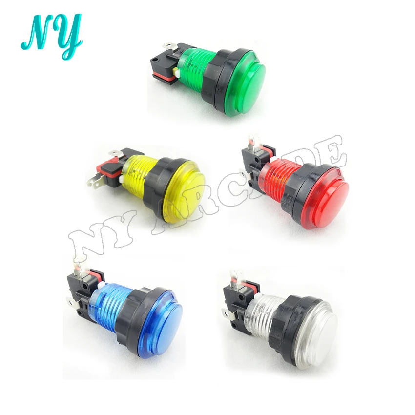 12pcs/lot illuminated arcade push button 12v LED Arcade Start Push ...