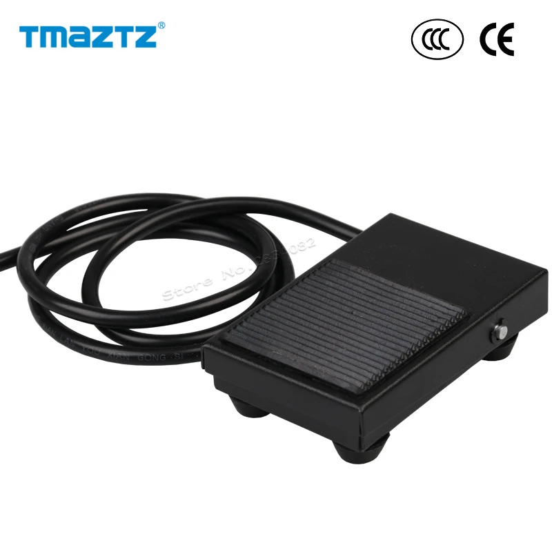 Iron 10A 250VAC nonslip metal foot pedal switch front end push ...