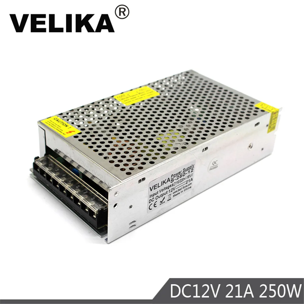 DC12V 21A 250W Power Supply Led Power Source Adapter Driver Transformer ...