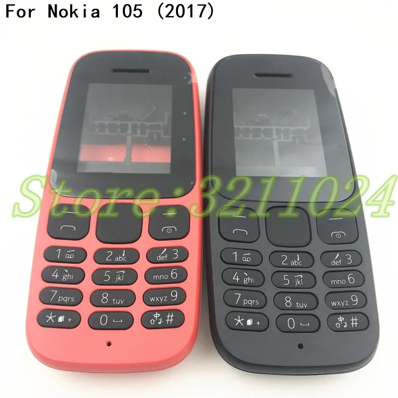 Full-Housing-Case-Cover-For-Nokia-105-2017-Facing-Frame-Back-Cover ...