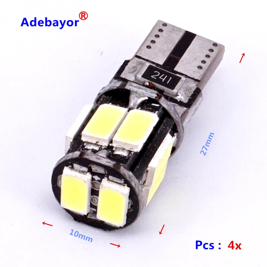 4X Car Auto LED T10 canbus led 194 W5W Canbus 10smd 5630 5730 LED Light ... 4X Car Auto LED T10 canbus led 194 W5W Canbus 10smd 5630 5730 LED Light ...