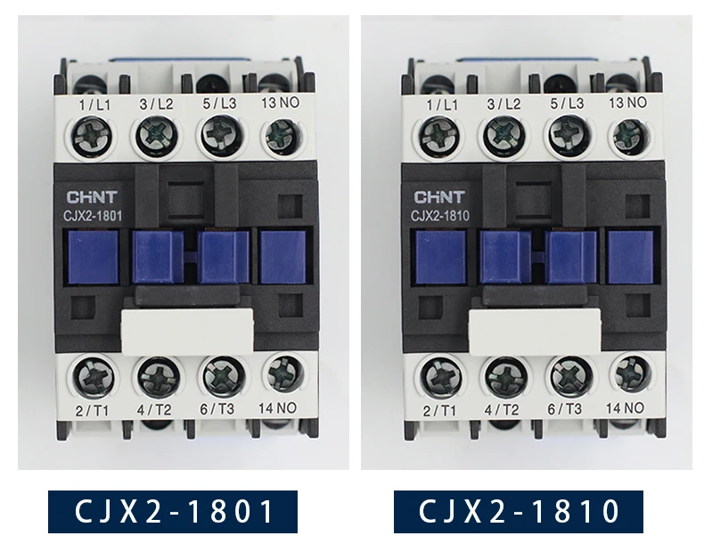 CJX2-1810/CJX2-1801 AC Contactor 18A 3 Phase 3-Pole NO Coil Voltage 380V 220V 110V 36V 24V 50 ...