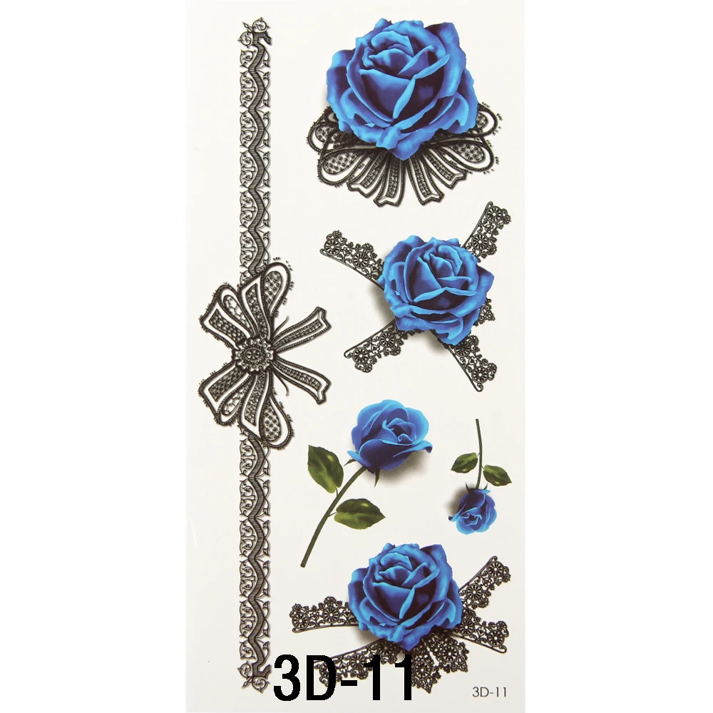 10 Sheet Body Art Sex Products Waterproof Temporary Tattoos For Women