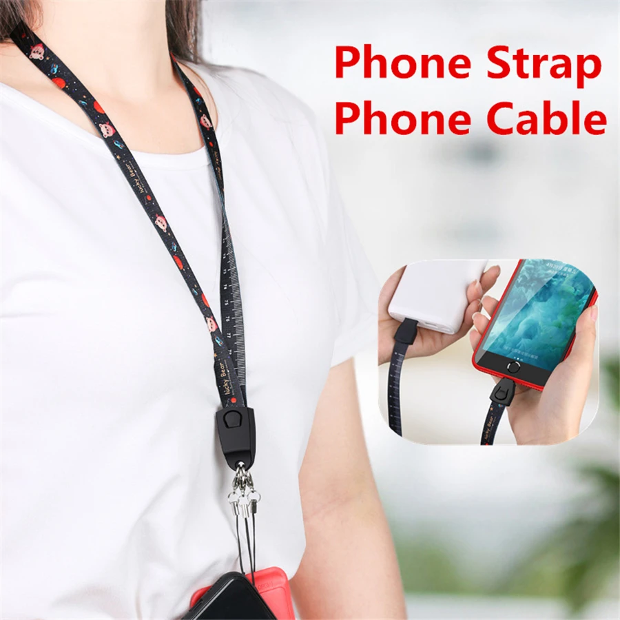 phone lanyard neck strap mobile phone straps type c cables lanyard for ...