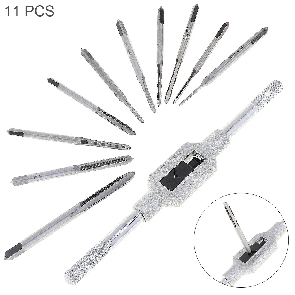 11pcs-set-Mini-Metric-Tap-Die-Set-High-Speed-Steel-Hand-Screw-Thread ...