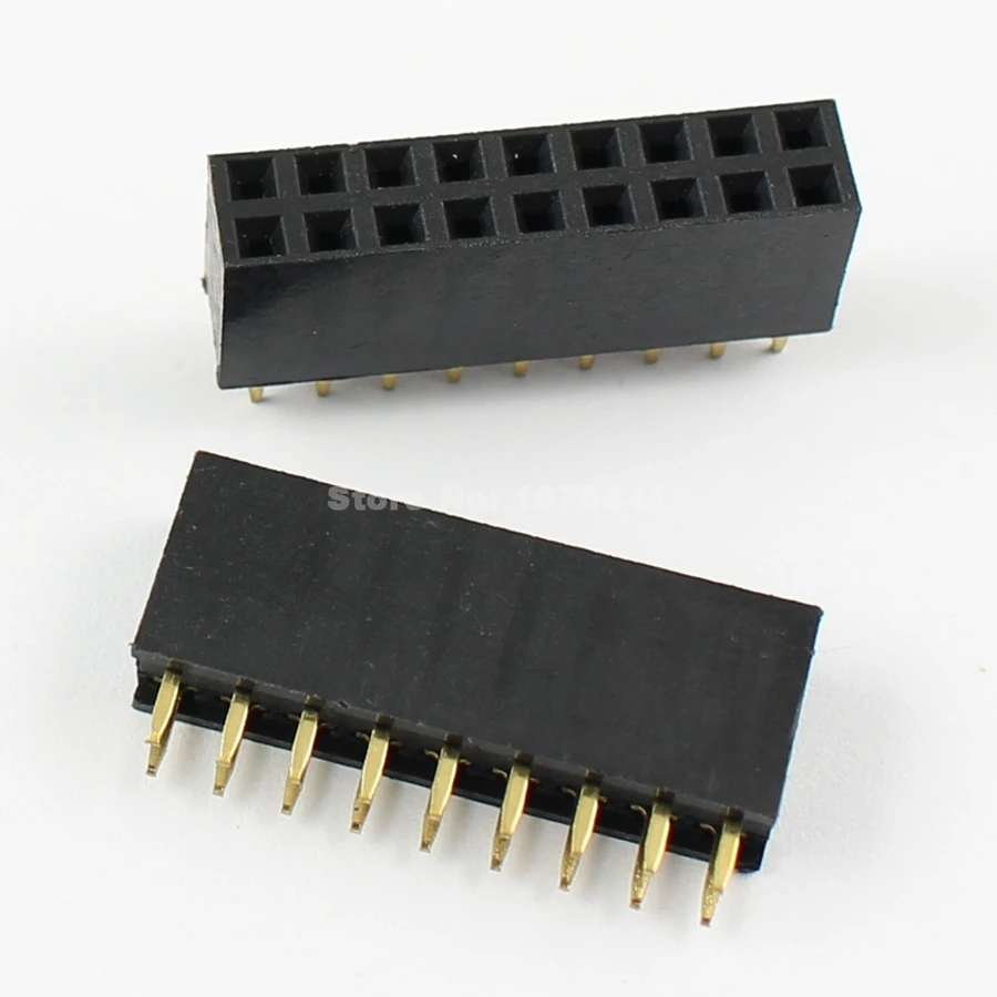 100pcs 2.54mm 2x9 Pin 18 Pin Female Double Row Straight Pin Header ...
