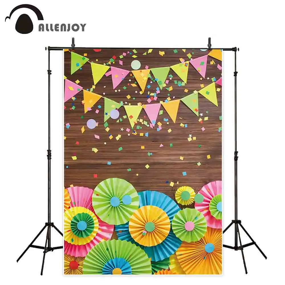 Allenjoy-pinwheels-photography-backdrop-wood-carnival-birthday ...
