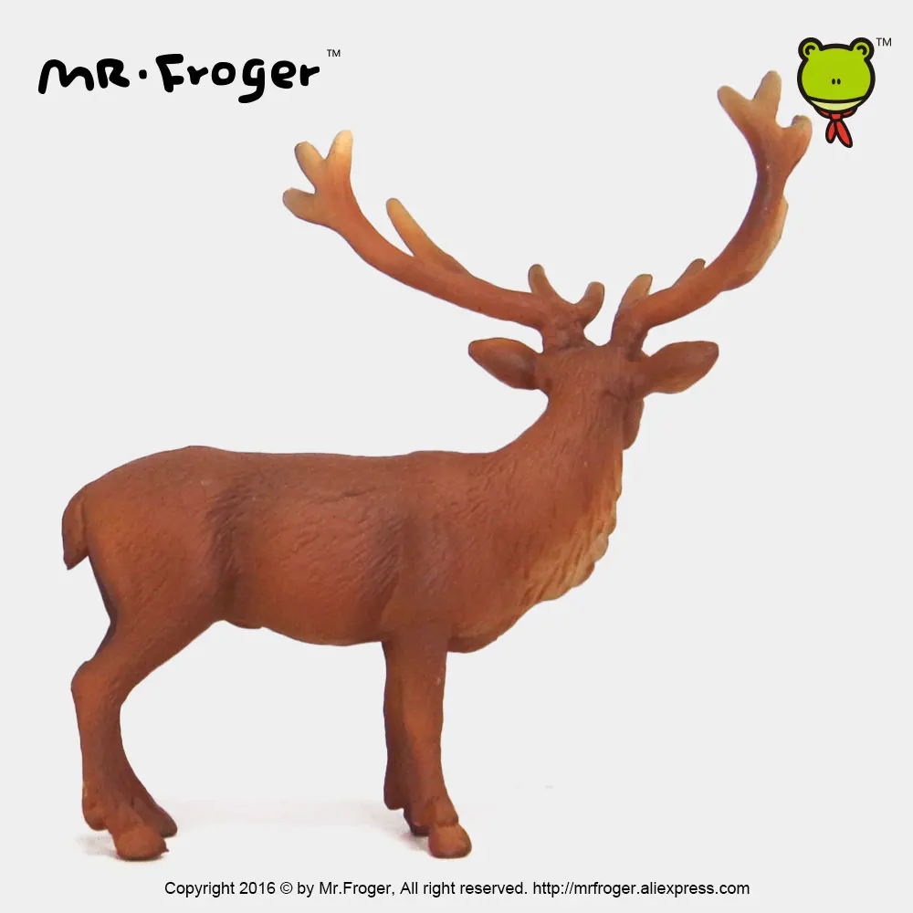 Mr.Froger Elk Model Toy Wild animals toys set Zoo modeling plastic ...