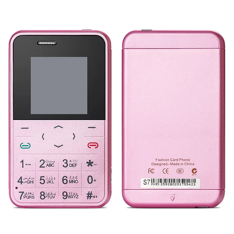Original Ultra Thin AEKU S7 Card Mobile Phone 6.0mm Pocket Mini Phone ...
