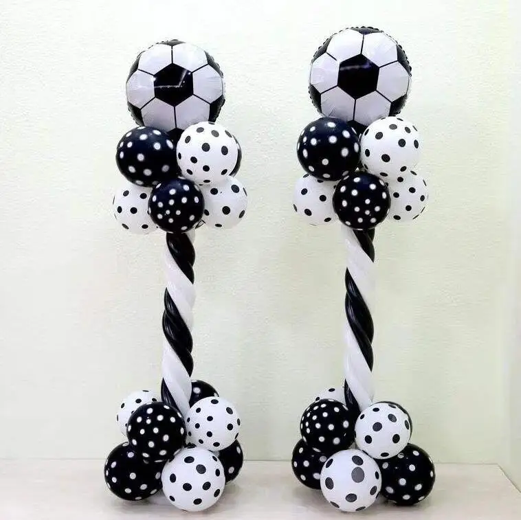 Football Soccer Balloon Column Football Theme Party Latex Foil Helium ...