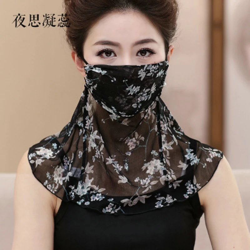 Summer Shade Masks Women Cover Face Mask Female Outdoor Anti Dust Neck ...
