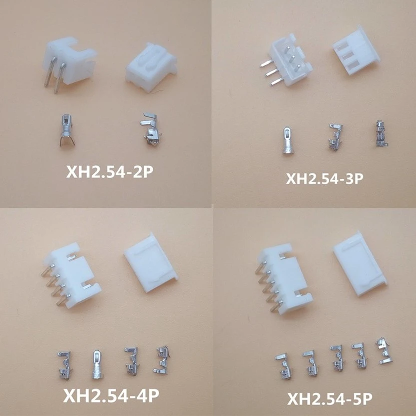 20sets Xh2.54 2p 3p 4p 5p 6p 7p 8p 9p 10p 12p Connector 2.54mm Xh 90 ...
