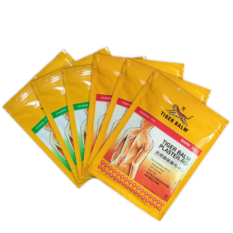 6 Packs / 18 Plasters Genuine Original Tiger Balm Patch Warm Medicated ...
