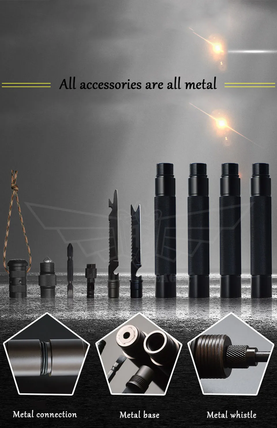 Almighty Eagle Outdoor Defense Tactical Stick Alpenstock Hiking Camping ...