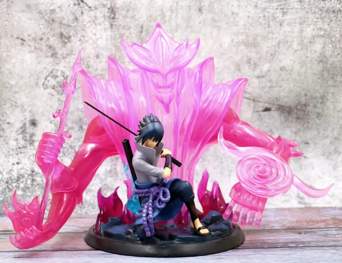 Anime 30CM Naruto Shippuden Uchiha Pink Sasuke Susanoo Tempestuous God ...