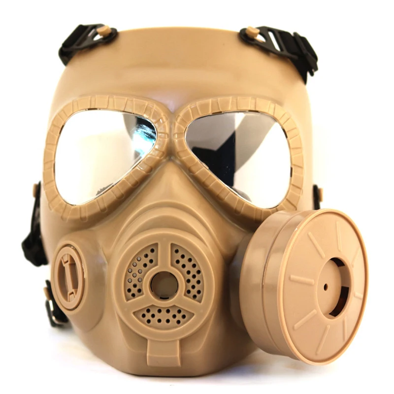Tactical Skull Masks Resin Full Face Fog Fan Gas Mask for CS Wargame ...