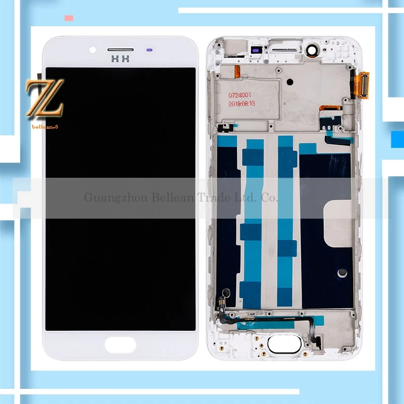 Garantir 100% HH Para OPPO R9S R9 S display lcd com Sensor + QUADRO 5.5 ...