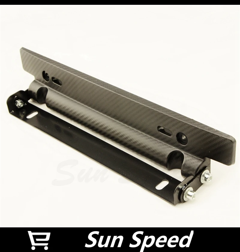 CAR ADJUSTABLE CARBON FIBER STYLE TILT LICENSE PLATE FRAMES FRAME|frame ...
