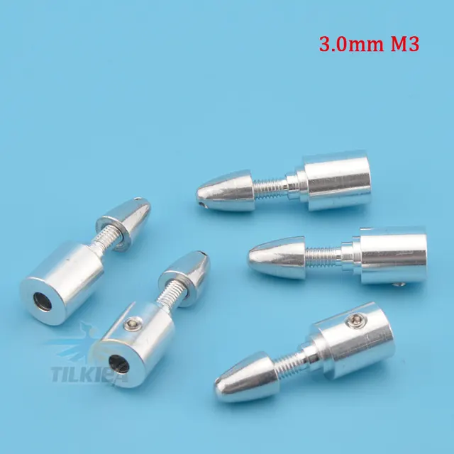 5 pcs/lot 2mm/2.3mm/3mm/3.17mm/4mm/5mm/6mm RC Aluminum Bullet Propeller ...