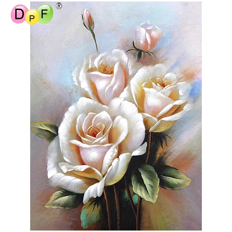 DPF Full Round Diamond Painting DIY 5D Magic Cube Cross Stitch Art ...