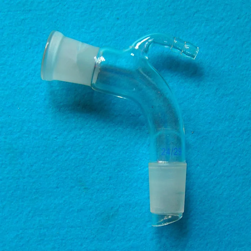 24/29,Glass Bend Adapter With Side Arm Tube,105 Degree,Laboratory ...