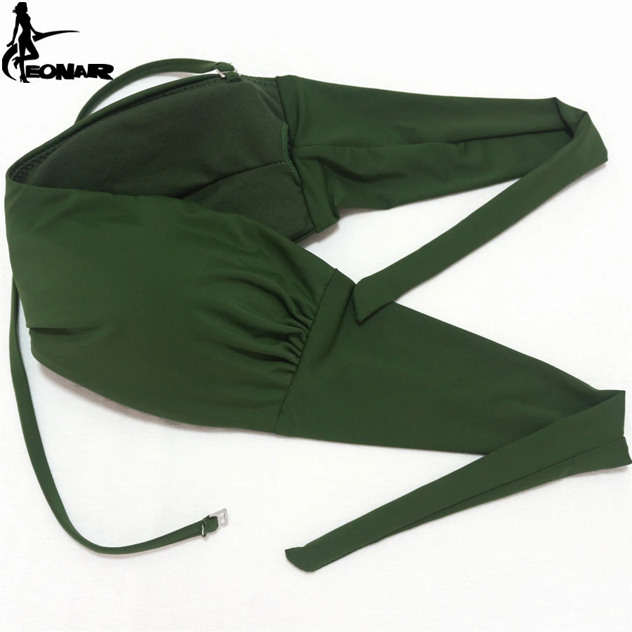 EONAR, бикини,, Одноцветный, женский купальник, бразильский, с вырезом ...