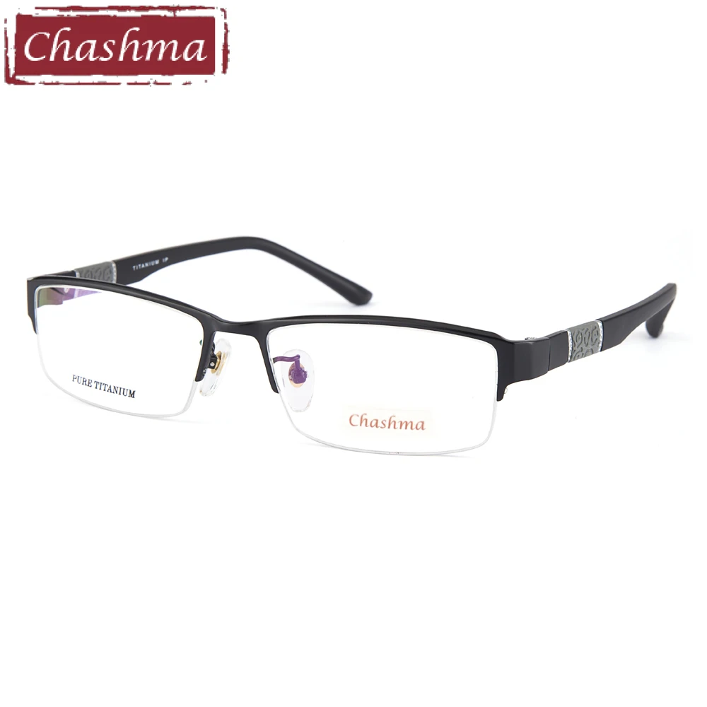 Prescription Glasses Spectacle Men Eyeglass Titanium Frame Rubber ...