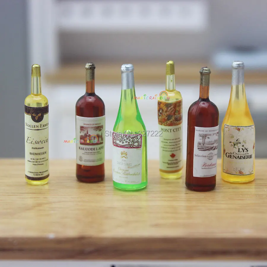 6 x mini bebidas garrafa de suco de doces champanhe garrafas de vinho ...