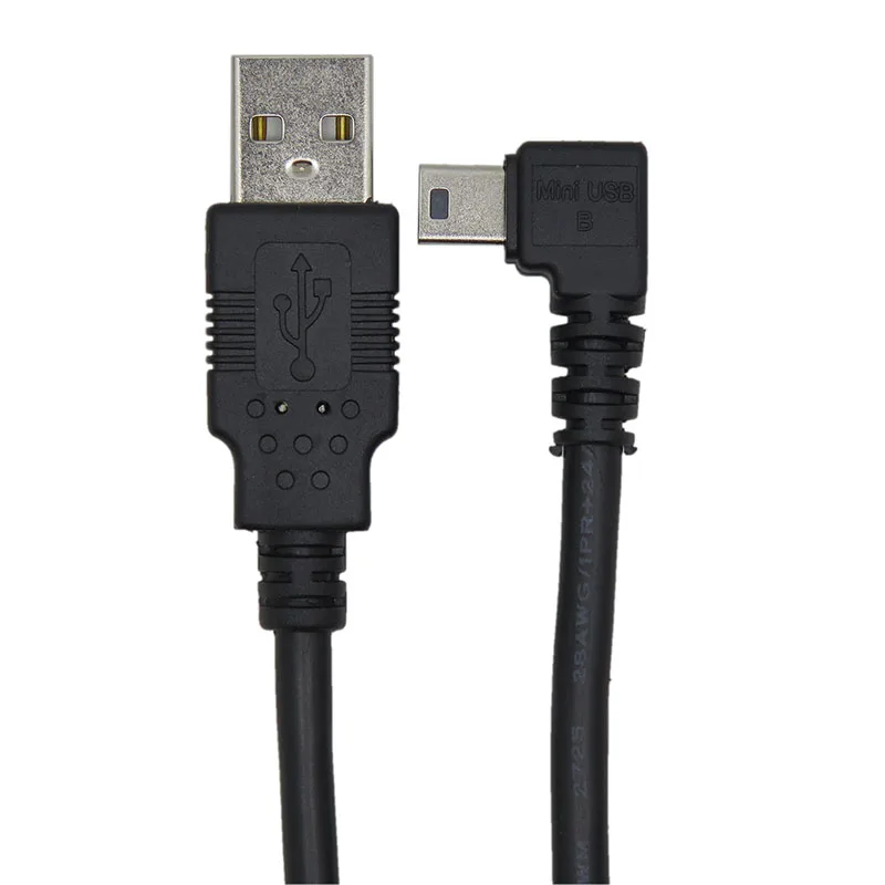 Mini usb to USB 2.0 Cable Male to male Left Angled 90 Degree For PC ...