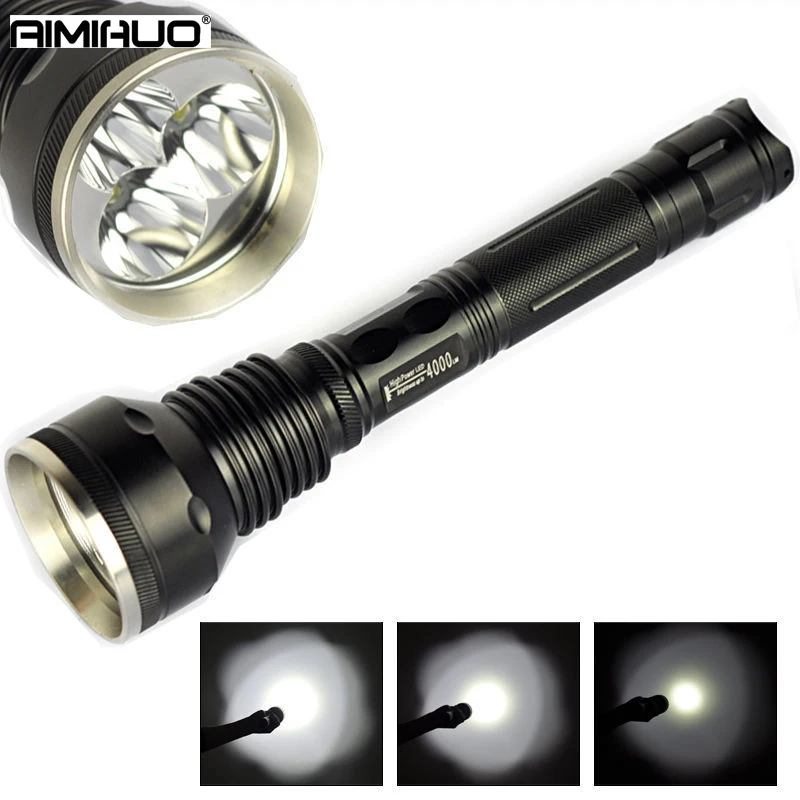 AIMIHUO 3T6 aluminum LED Flashlight long range light LED Torch long ...