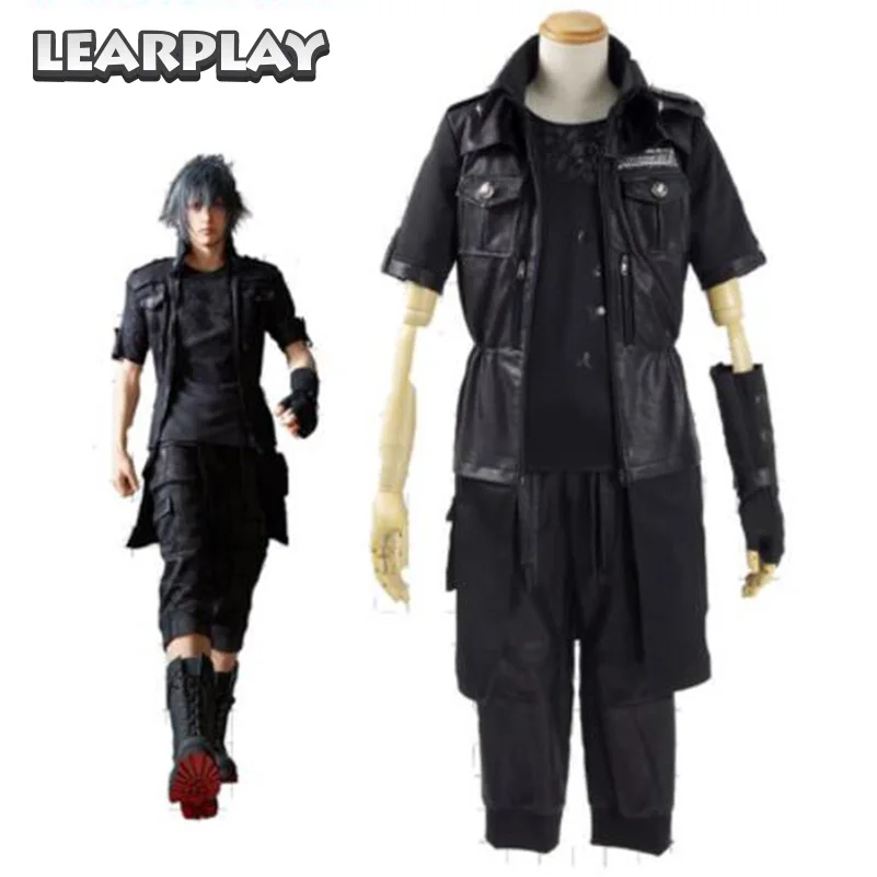 Final Fantasy Xv Noctis Lucis Caelum Cosplay Costume Ff15 Black Jacket Suit Male Female Adult