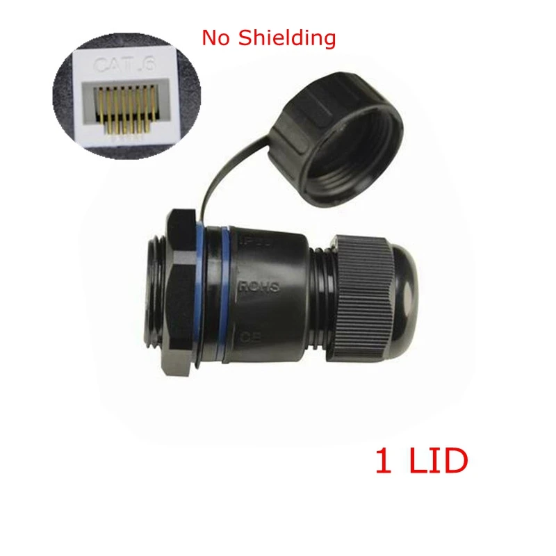 M25 Rj 45 Waterproof Connector Socket Adapter,ethernet Lan Rj45 Cat 6 ...
