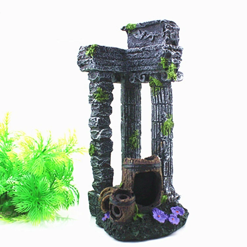 1pcs 24cm Roman Column Rome Pillar Aquarium Decoration Fish Tank ...